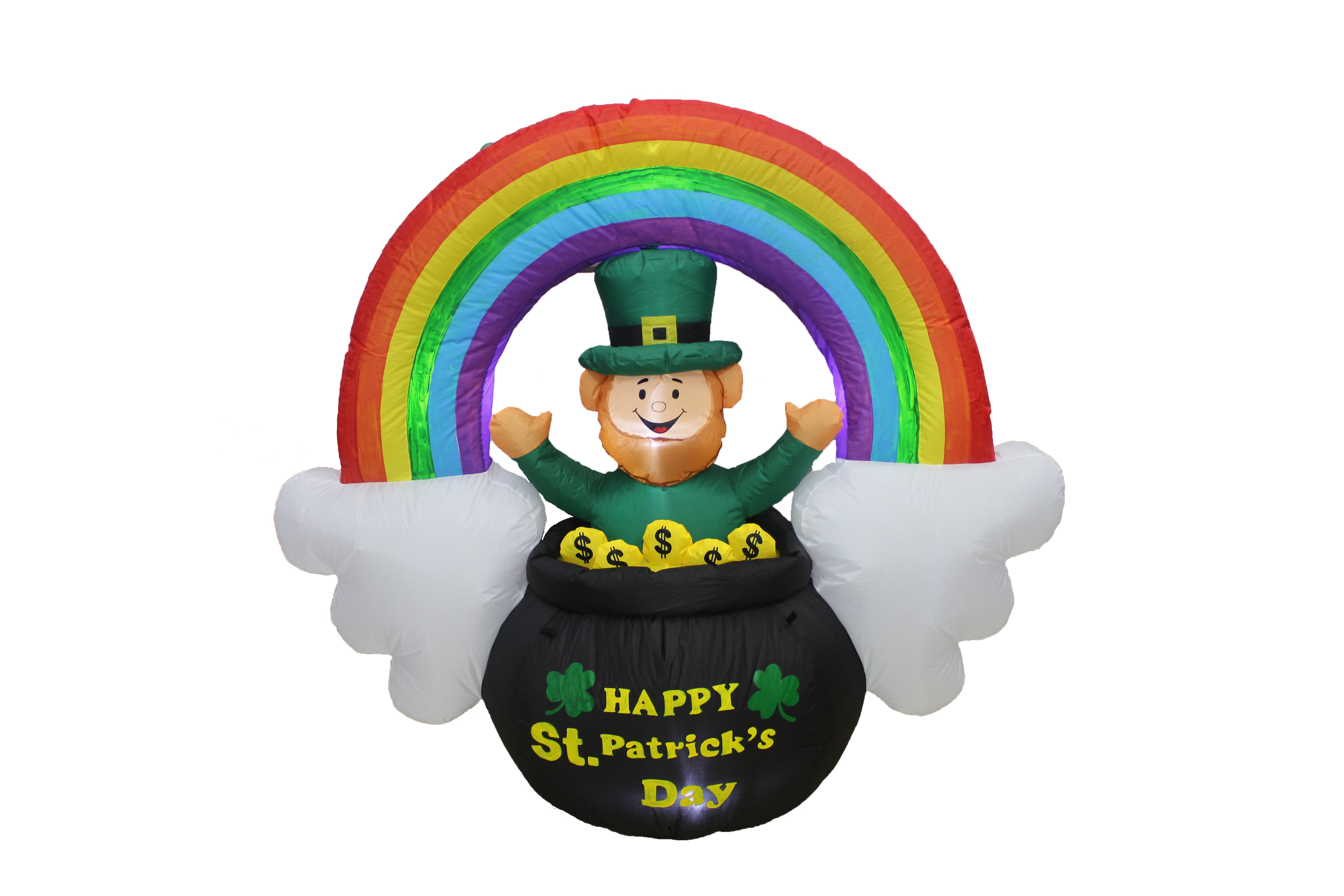 The Holiday Aisle® 4 Foot Tall Saint Patrick's Day Lighted Inflatable ...