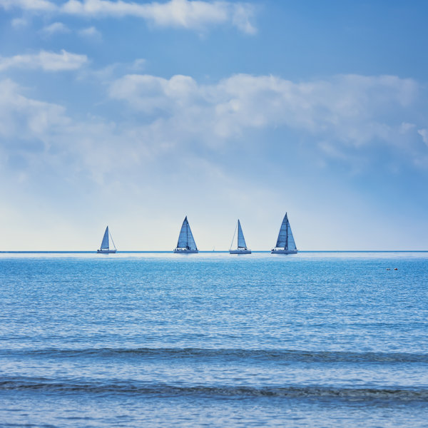Breakwater Bay Sailing Boat Yacht by Sundarananda - Wrapped Canvas ...