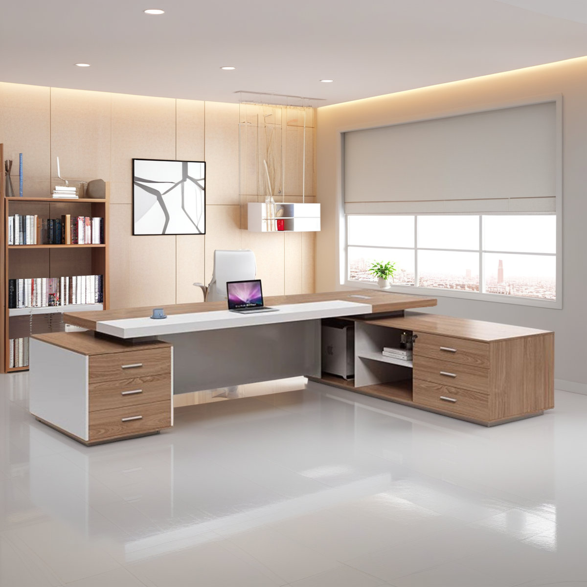 Inbox Zero Modern Minimalist Executive Desk - Wayfair Canada