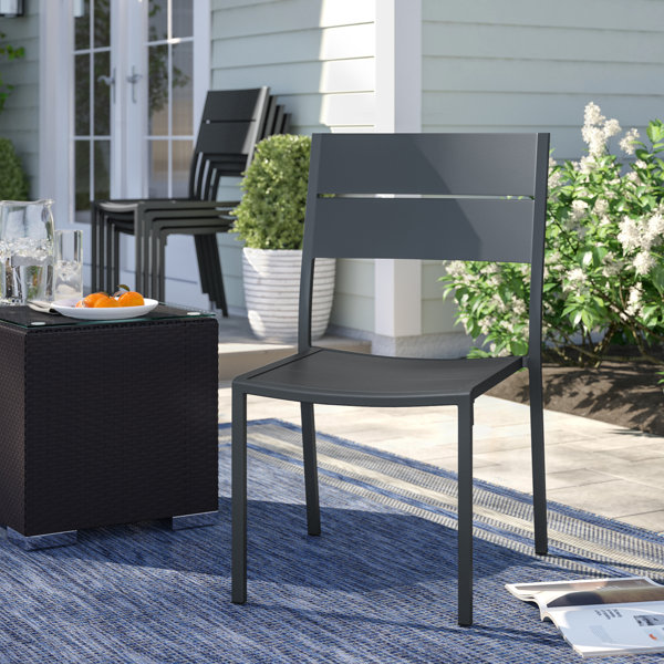 Sol 72 Outdoor™ Brighton Stacking Patio Dining Side Chair & Reviews ...