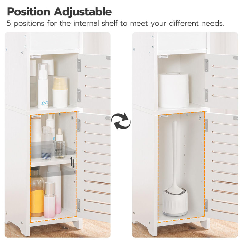 Latitude Run® Engie Freestanding Linen Cabinet | Wayfair