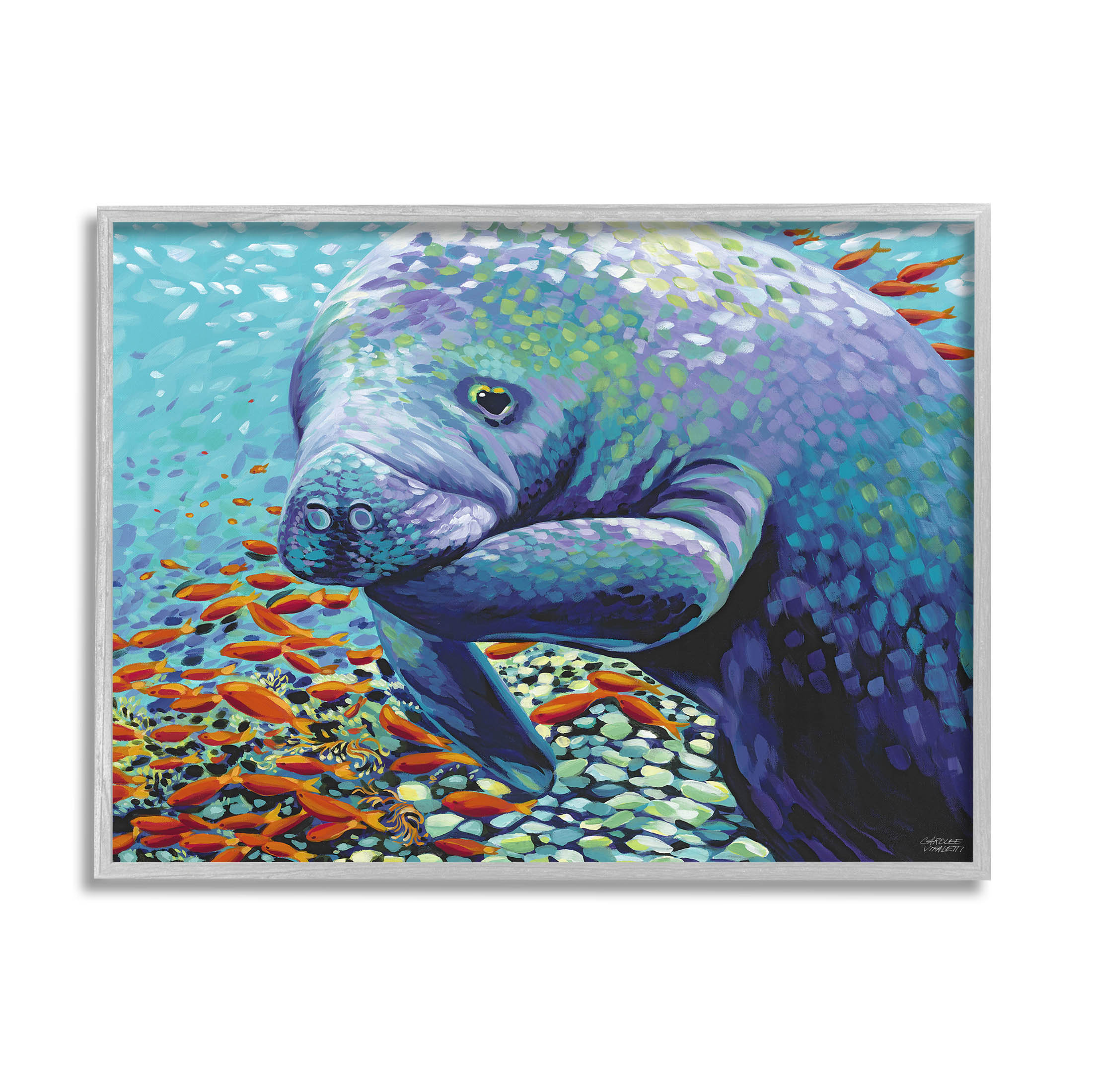 Highland Dunes Underwater Manatee Impressionist by Carolee Vitaletti ...