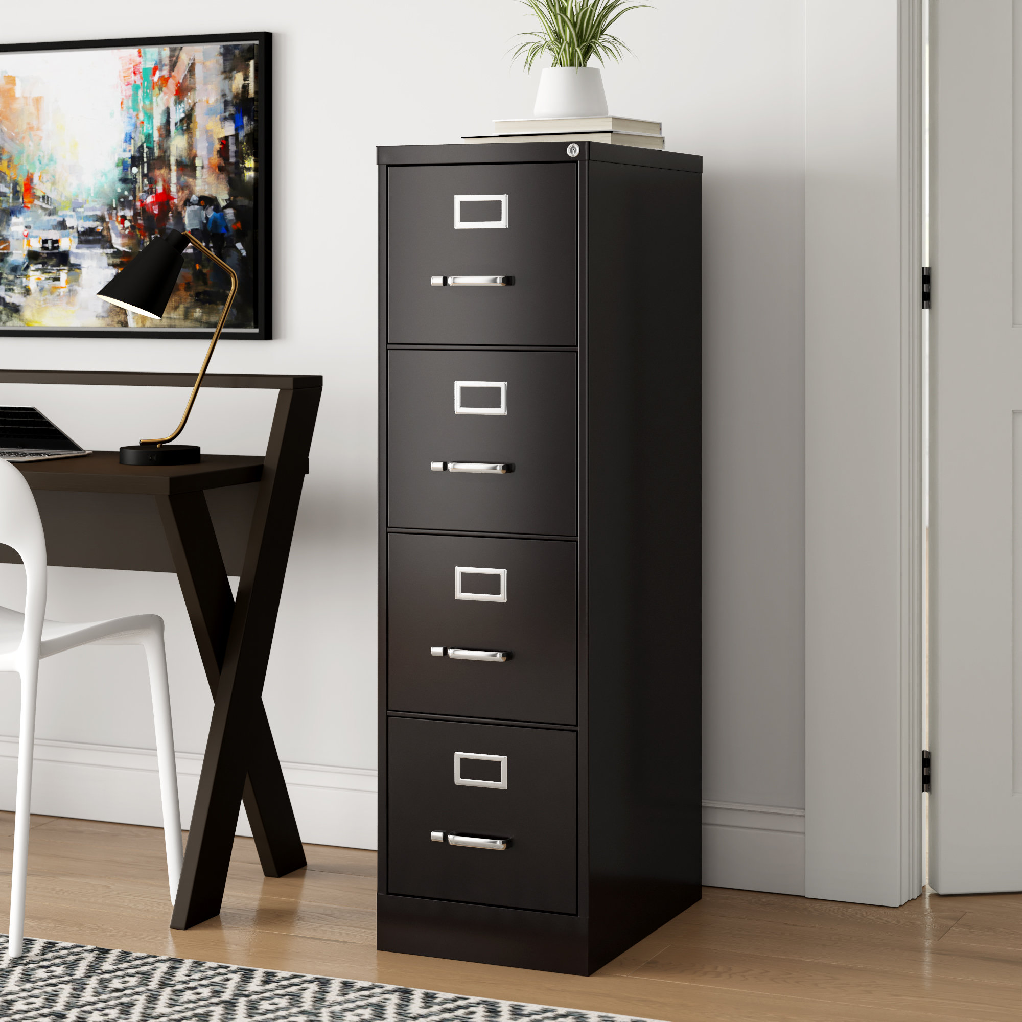 Rebrilliant Bottorf 4-Drawer Vertical Filing Cabinet & Reviews | Wayfair