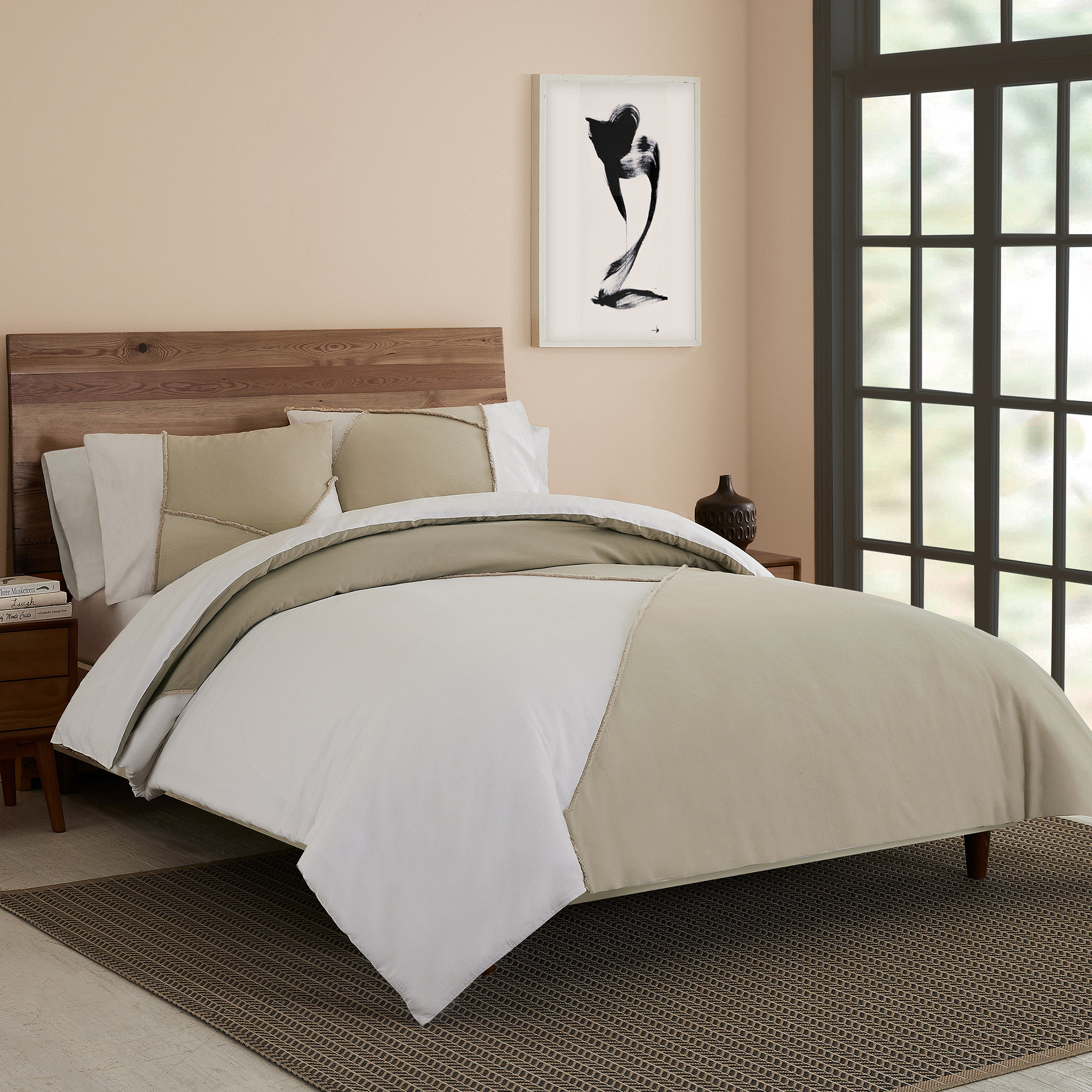 Laurel and Mayfair 100% Cotton Color Block Duvet Cover Set | Wayfair