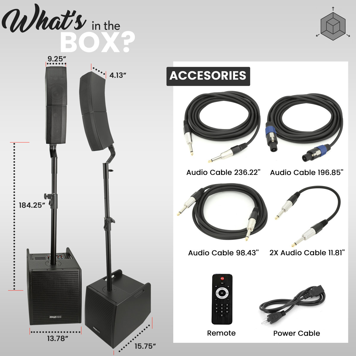 Pyle Line Array Column Speaker - Professional And Compact Sound System ...