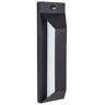 Metro Lane MAWZA Matte Black 46cm H Integrated LED Frosted Glass ...