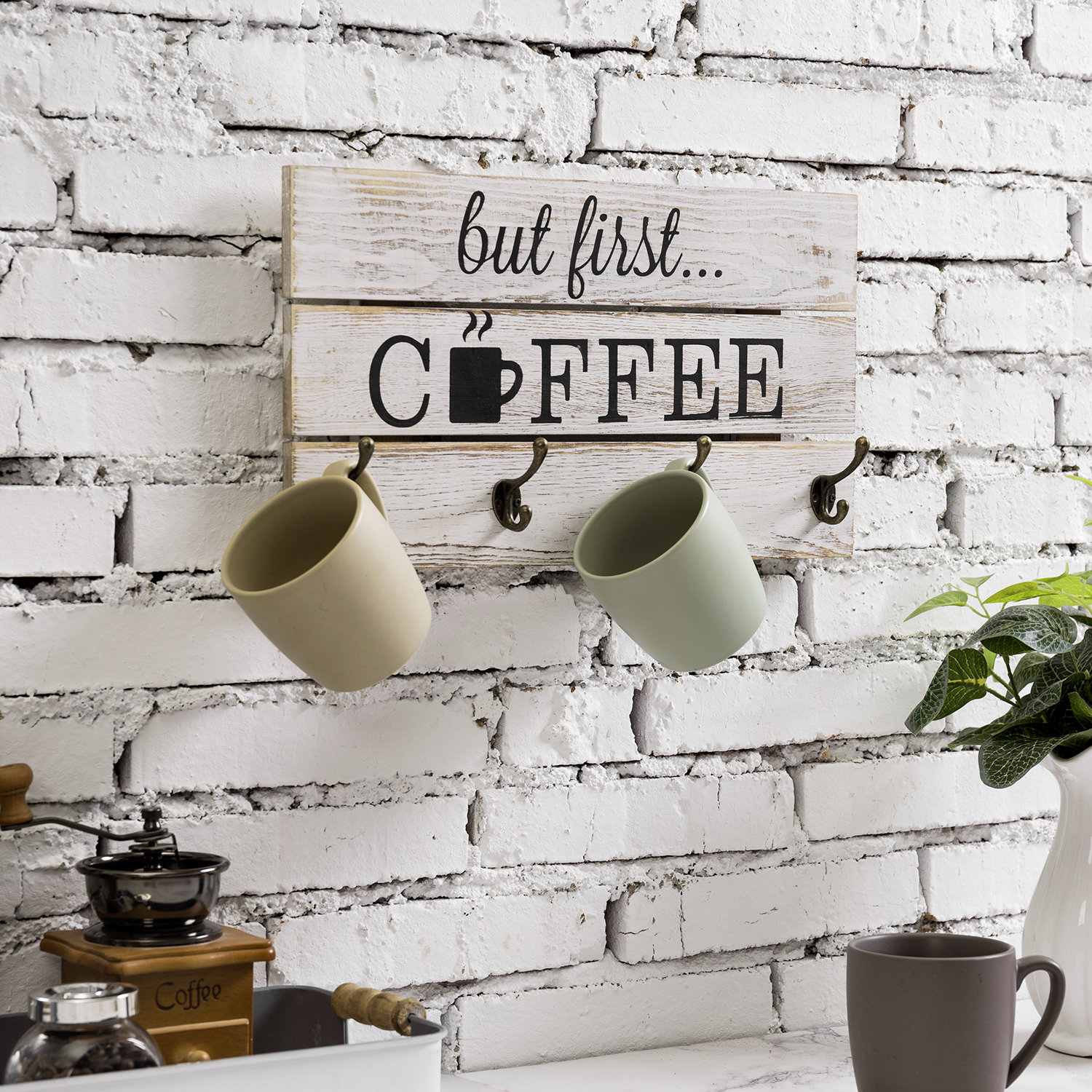 MY GIFT But First Coffee Sign Wall Décor & Reviews | Wayfair.co.uk