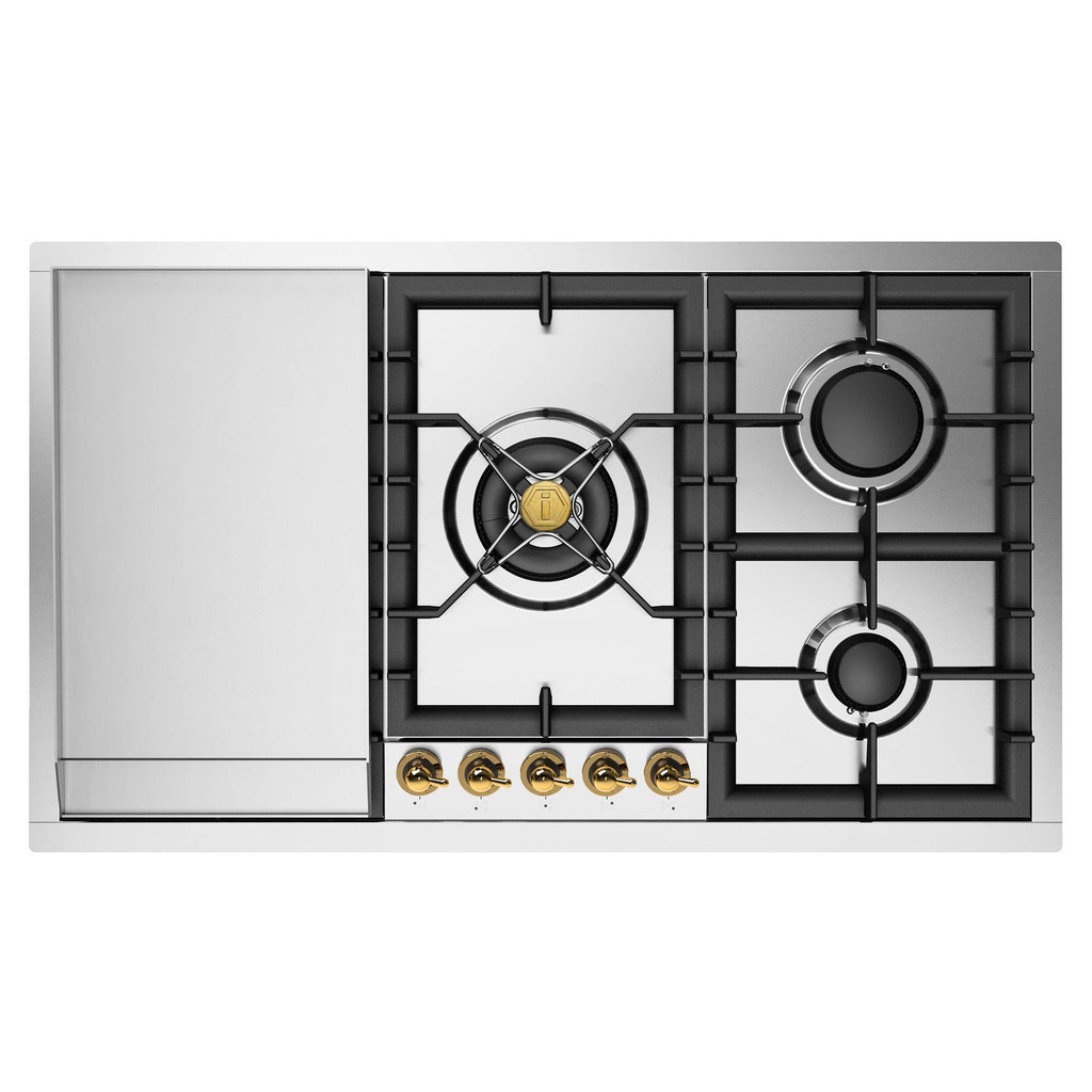 ILVE Nostalgie II Series 36 inch Gas Cooktop with 5 Sealed Burners ...