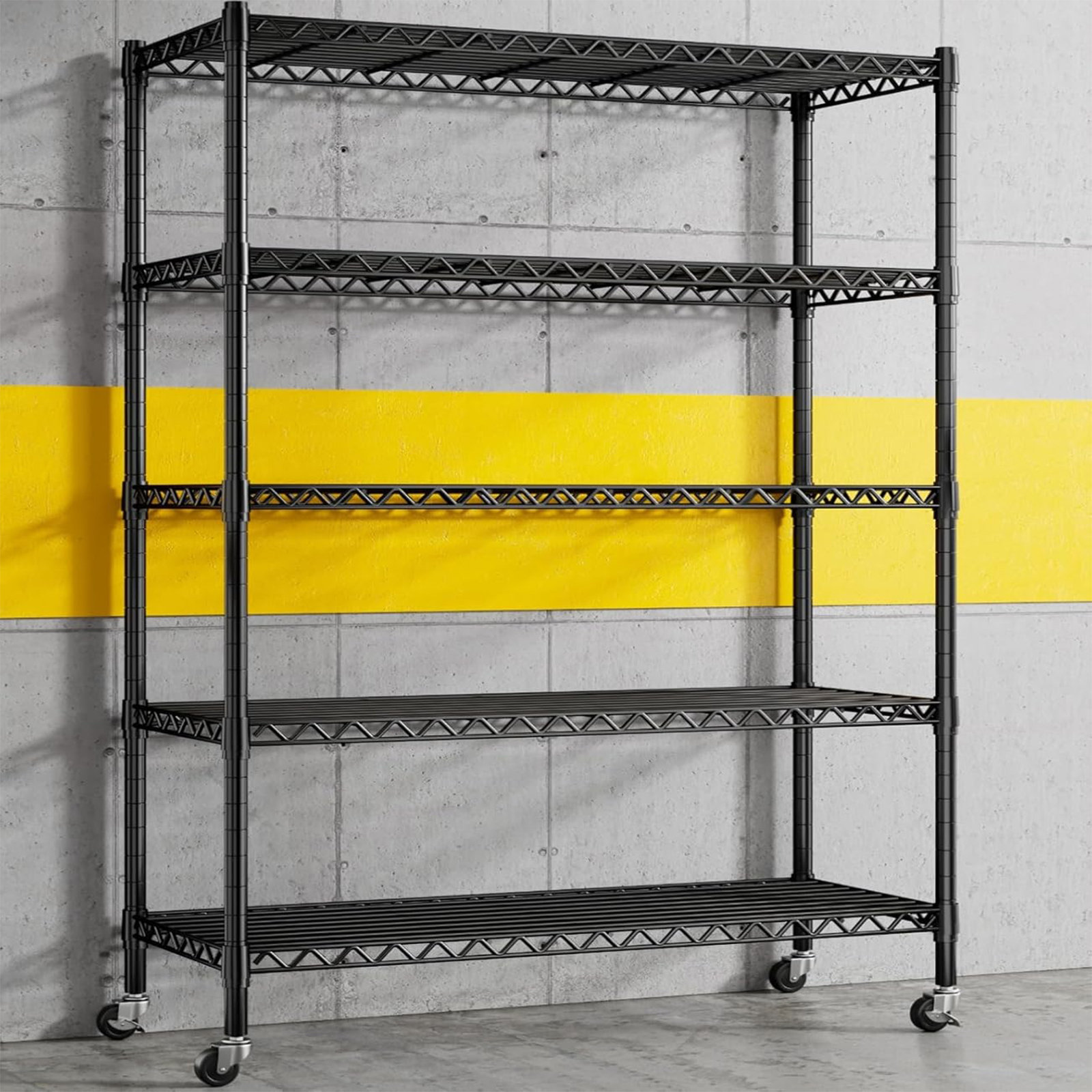 WFX Utility™ Heavy-Duty Height Adjustable Shelving Unit With Wheels ...
