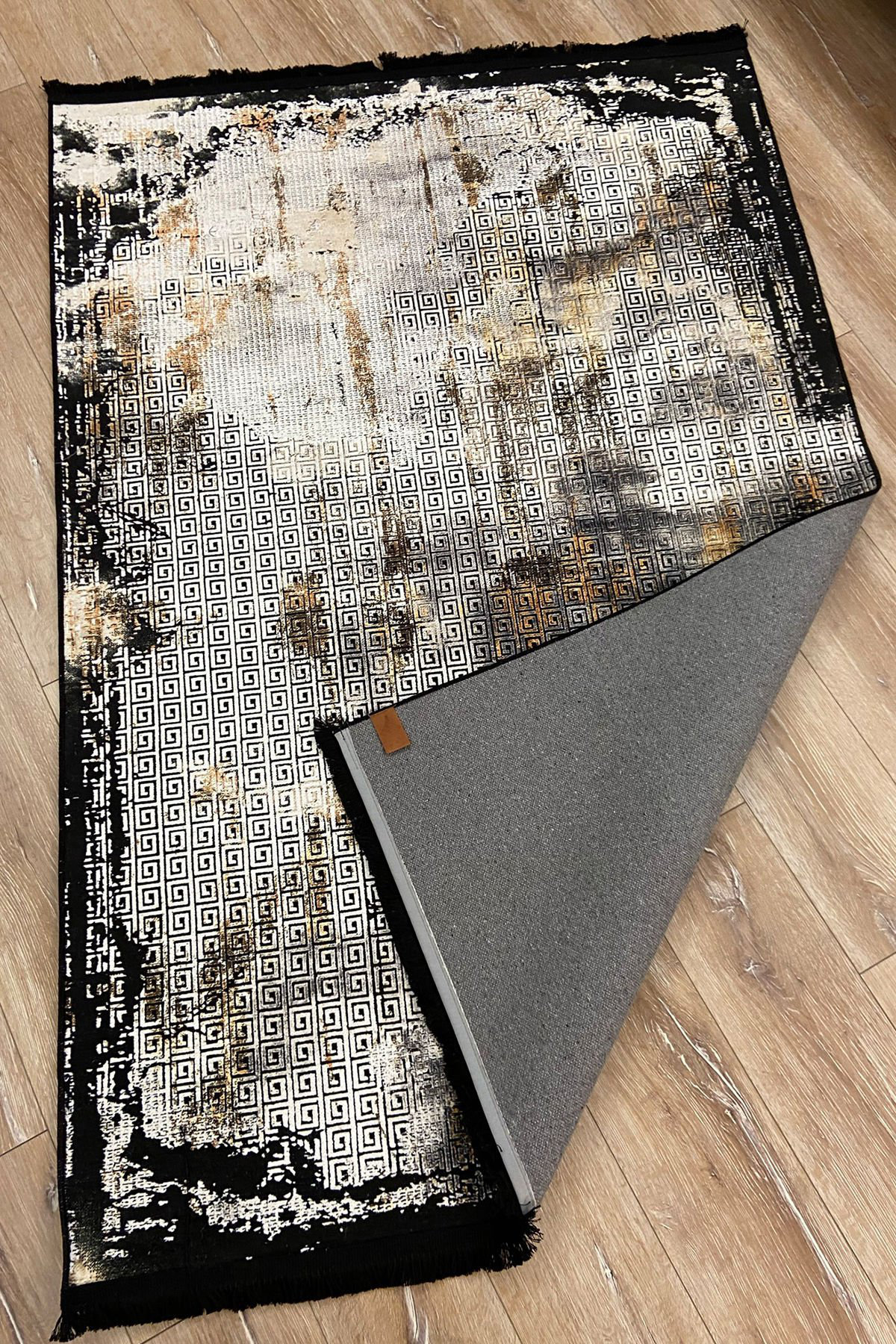 Bloomsbury Market Black White Patterned Rug | Wayfair