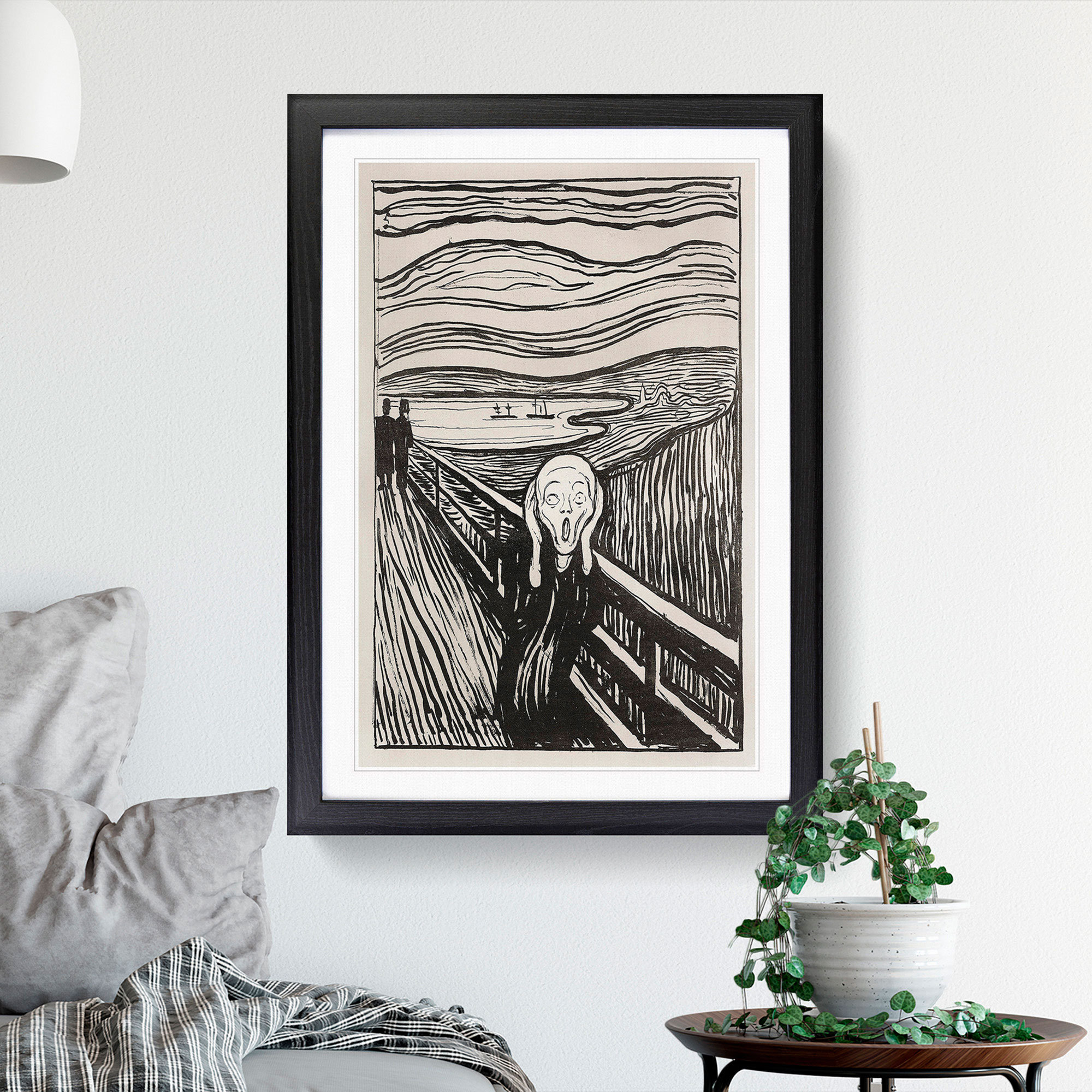 East Urban Home The Scream Sketch by Edvard Munch - Picture Frame ...