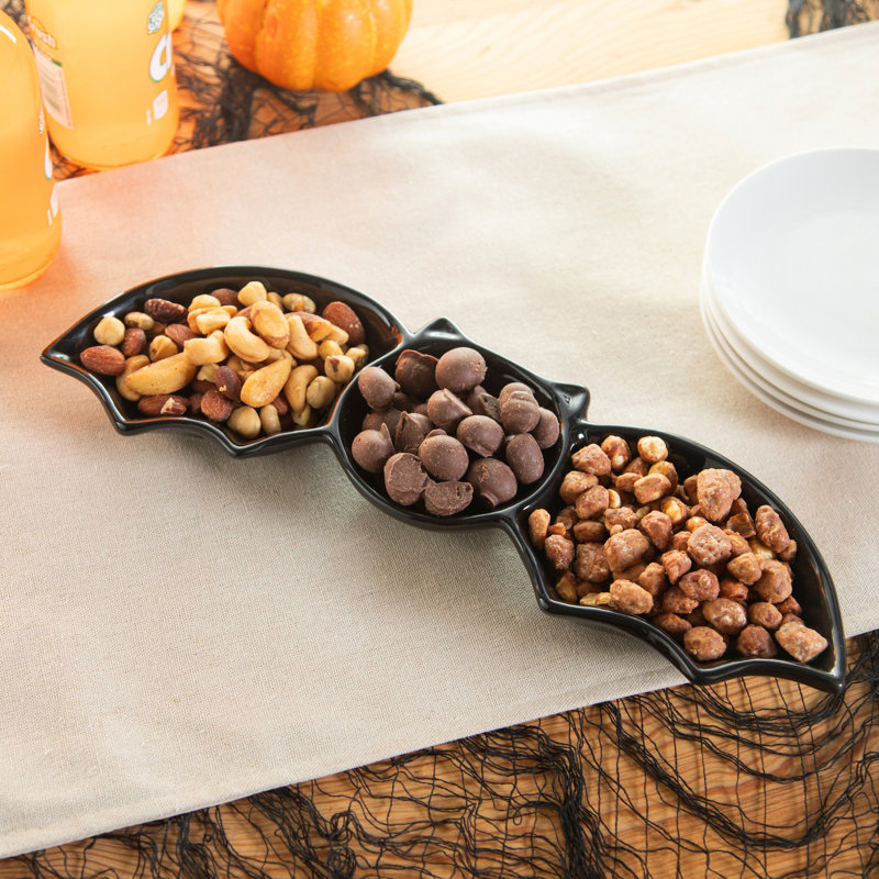 Winston Porter Saven Ceramic Divided Serving Dish | Wayfair