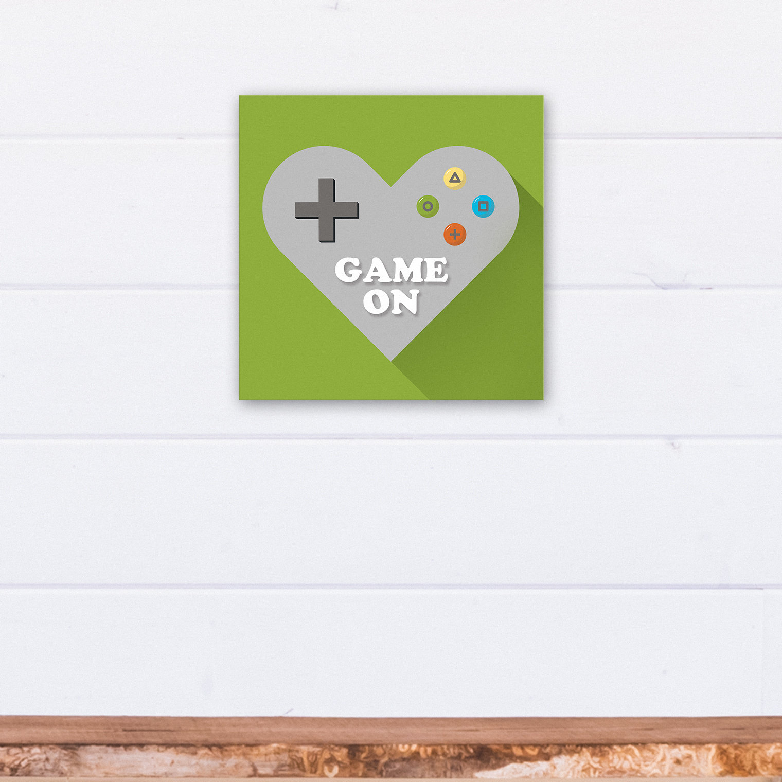 Harriet Bee Arlyn Game On Heart Controller Canvas Art | Wayfair