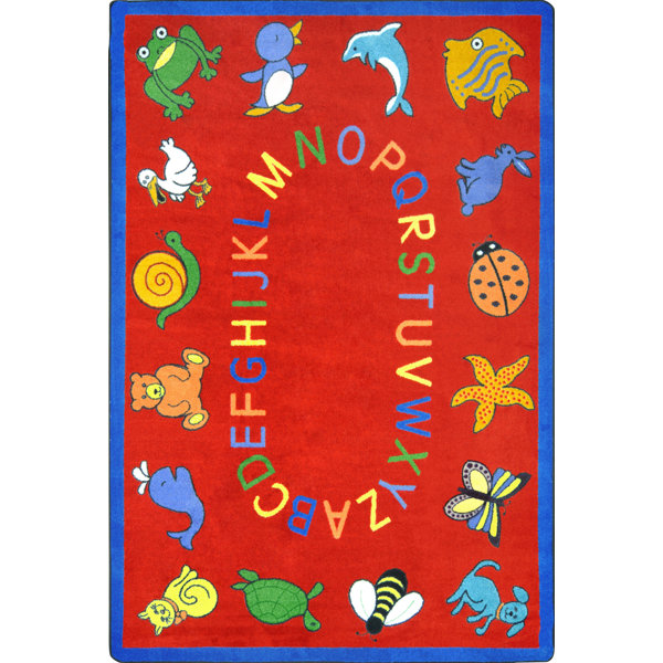 Joy Carpets Educational ABC Animals by Joy Carpets Area Rug | Wayfair