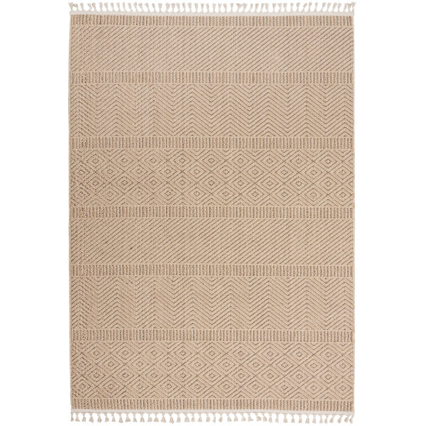 Foundry Select Geometric Mocha Area Rug | Wayfair