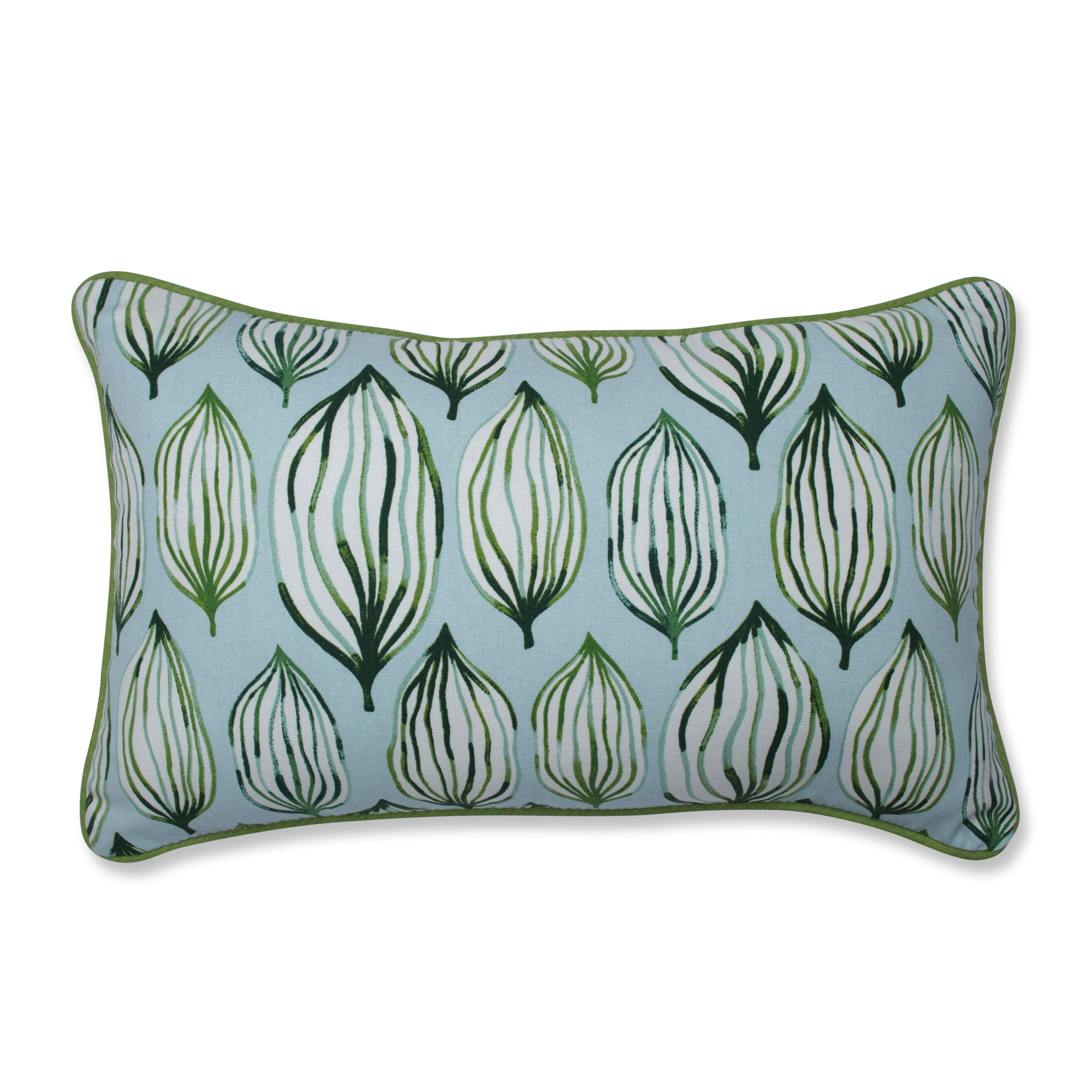 Pillow Perfect Tropical Leaf Verte Rectangular Cotton Pillow Cover ...