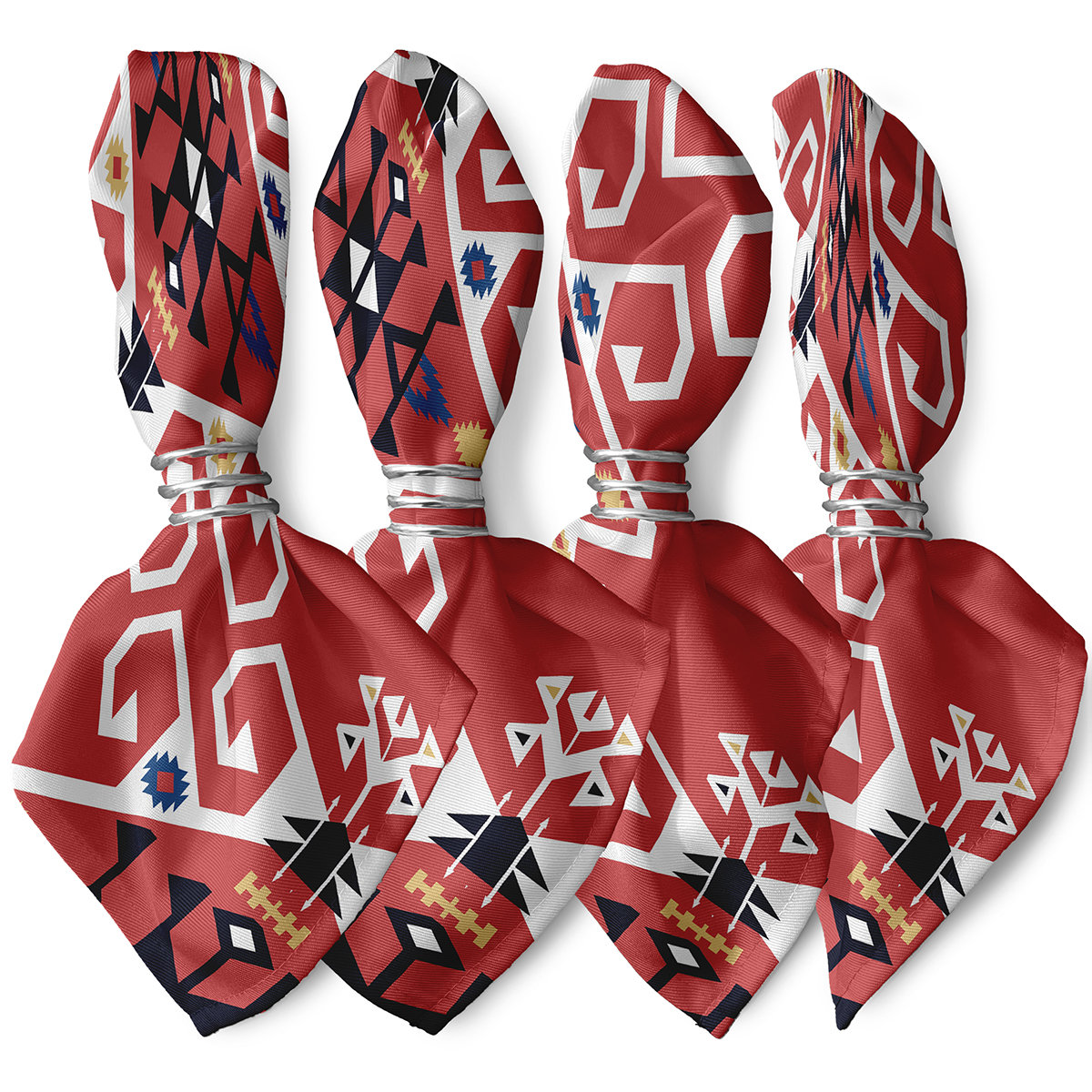 Dakota Fields Alfreda Medallion Print 4 Piece Napkin Set - Wayfair Canada