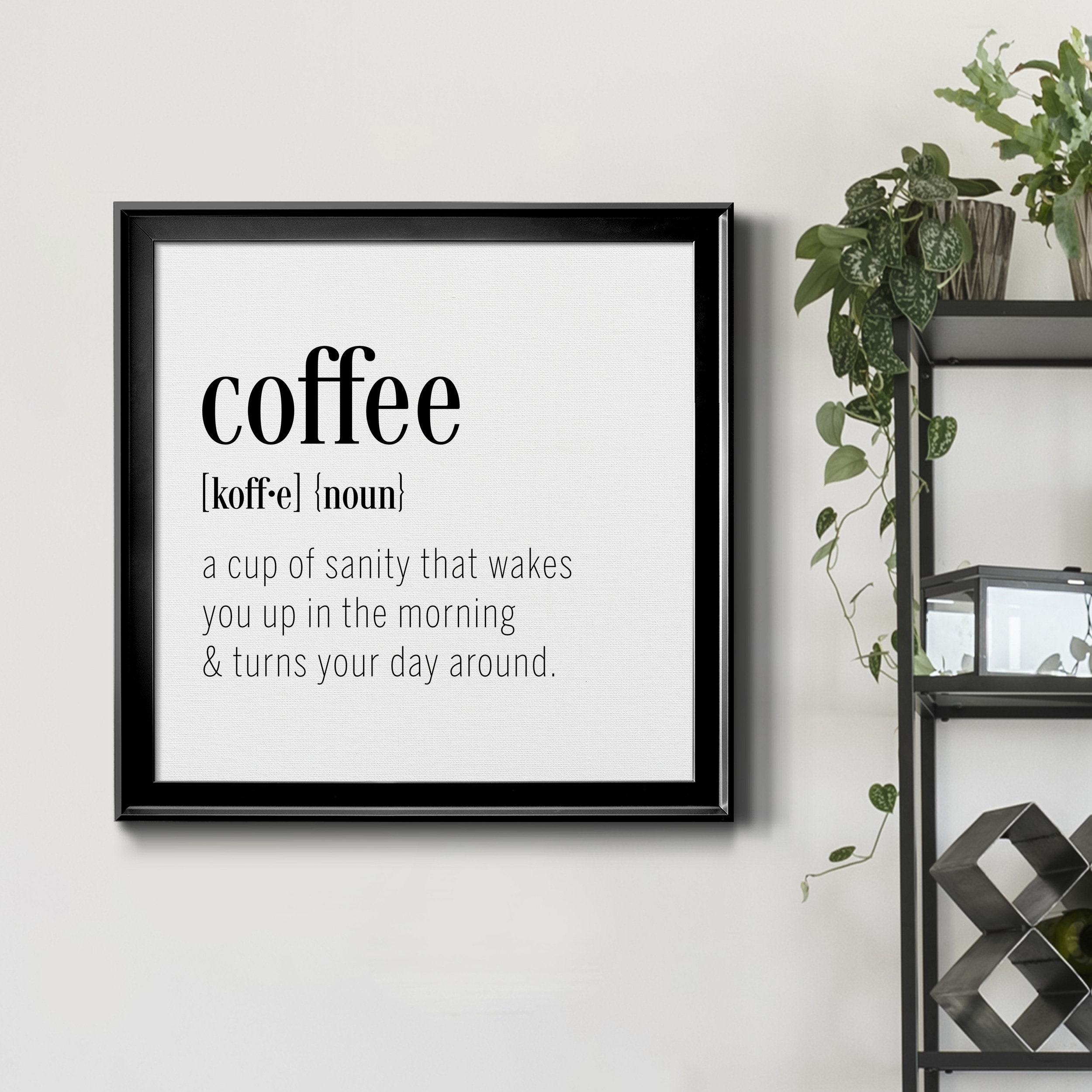 Trinx Coffee Definition - Picture Frame Textual Art on Canvas | Wayfair
