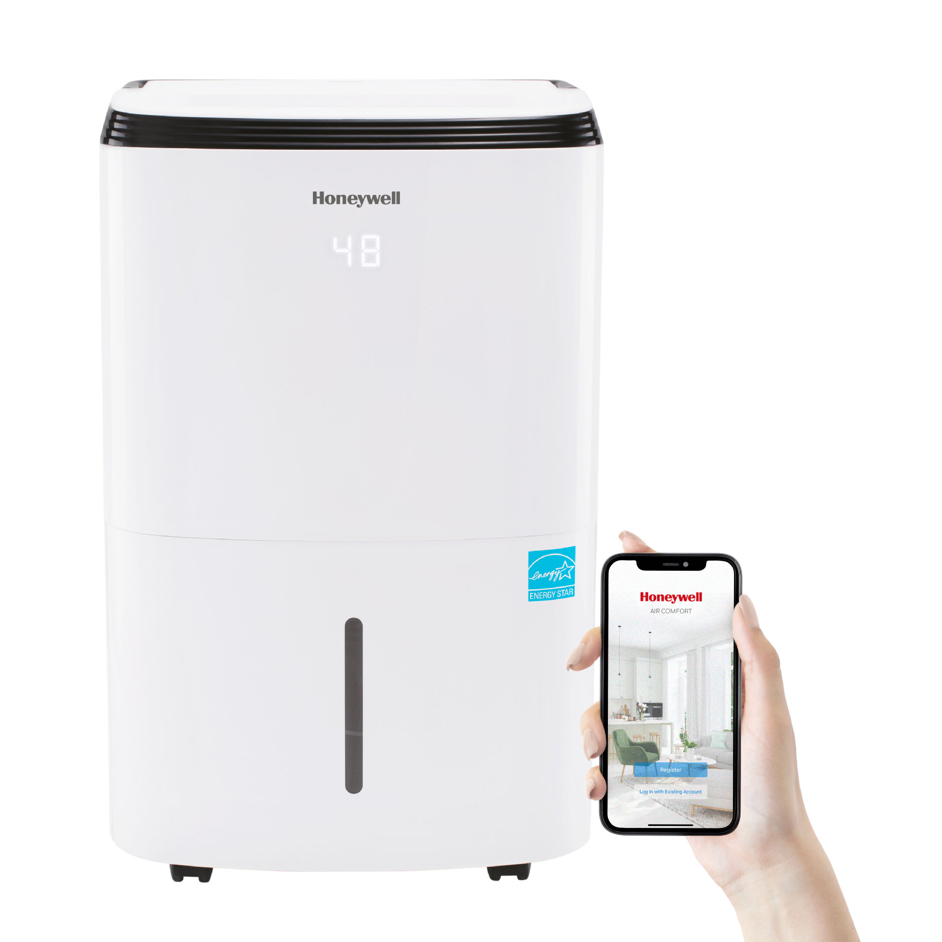 Honeywell 23 Pints Per Day Smart Dehumidifier For Rooms Up To 1500 Sq ...