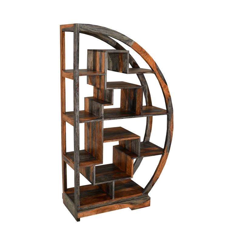 Daily Sales Goa Cube 150cm H x 89cm W Solid Wood Geometric Bookcase ...