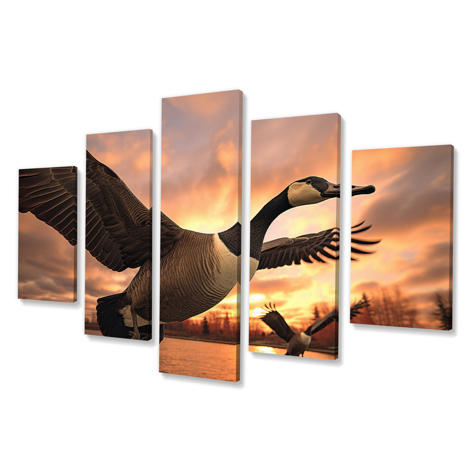 Ebern Designs " Canada Canadian Geese I " 5 - Pieces | Wayfair