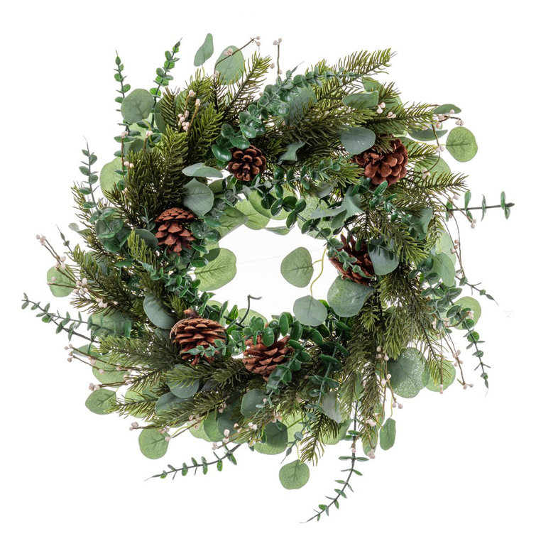 The Seasonal Aisle Faux 60cm Wreath | Wayfair.co.uk