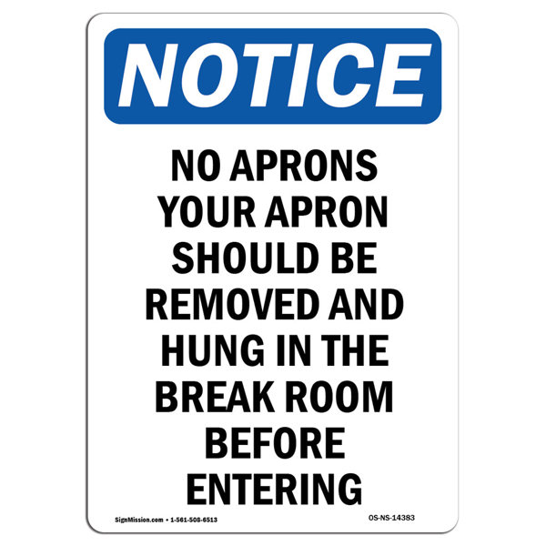 SignMission No Aprons Your Apron Should Be Sign | Wayfair