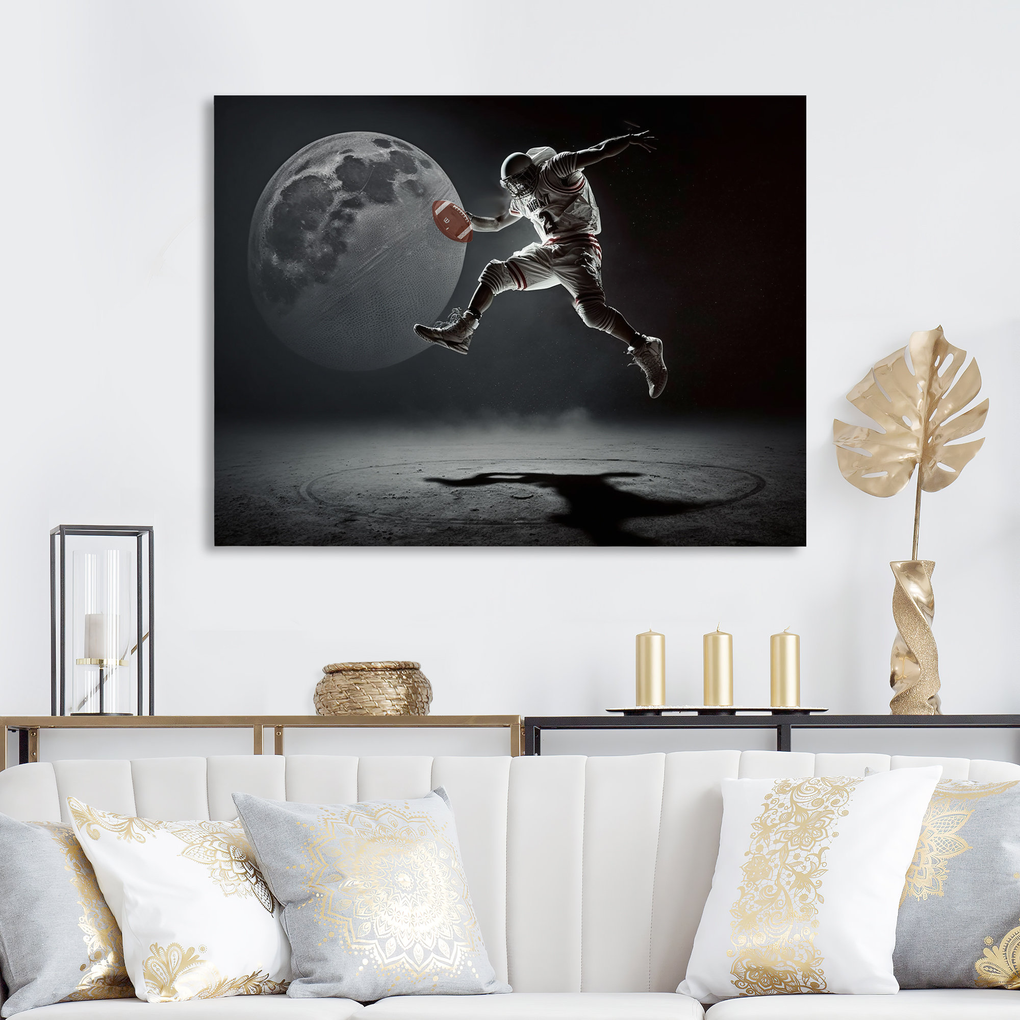 Latitude Run® Touchdown On The Moon - Modern Metal Wall Décor - Wayfair ...