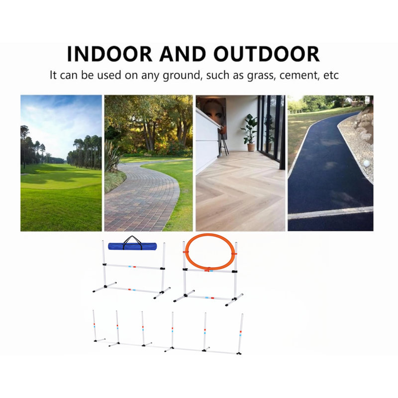 AOOLIVE Obstacle Course Exercise for Dog Agility Set with Carrying Case ...