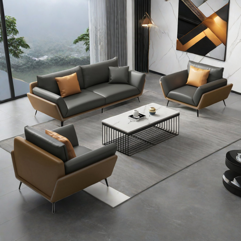 Lifton Modern Simple Sofa Coffee Table Combination 4 - Piece Living ...