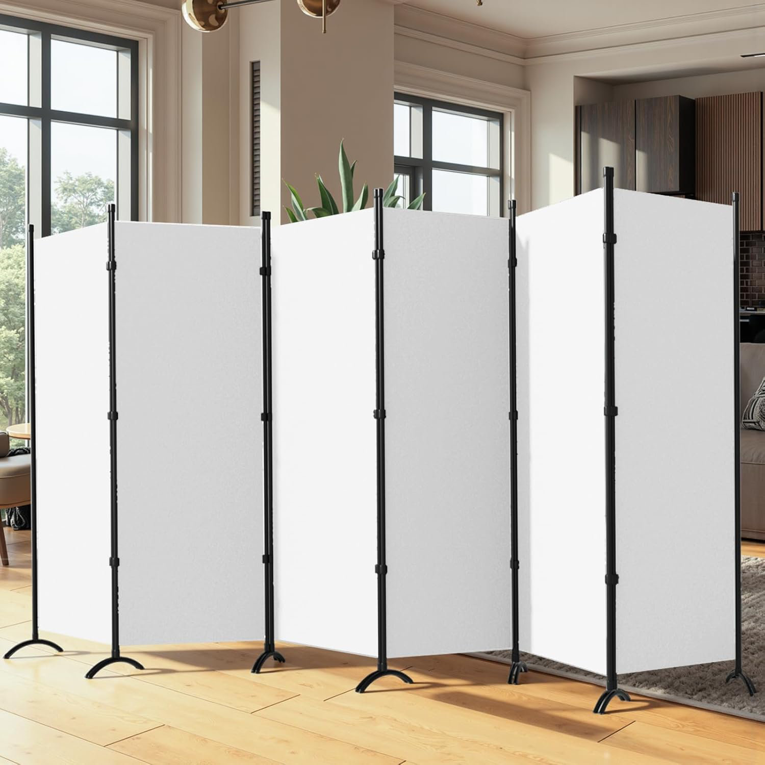 Ebern Designs 6 Panel Room Divider, Folding Privacy Screen Wall Divider ...