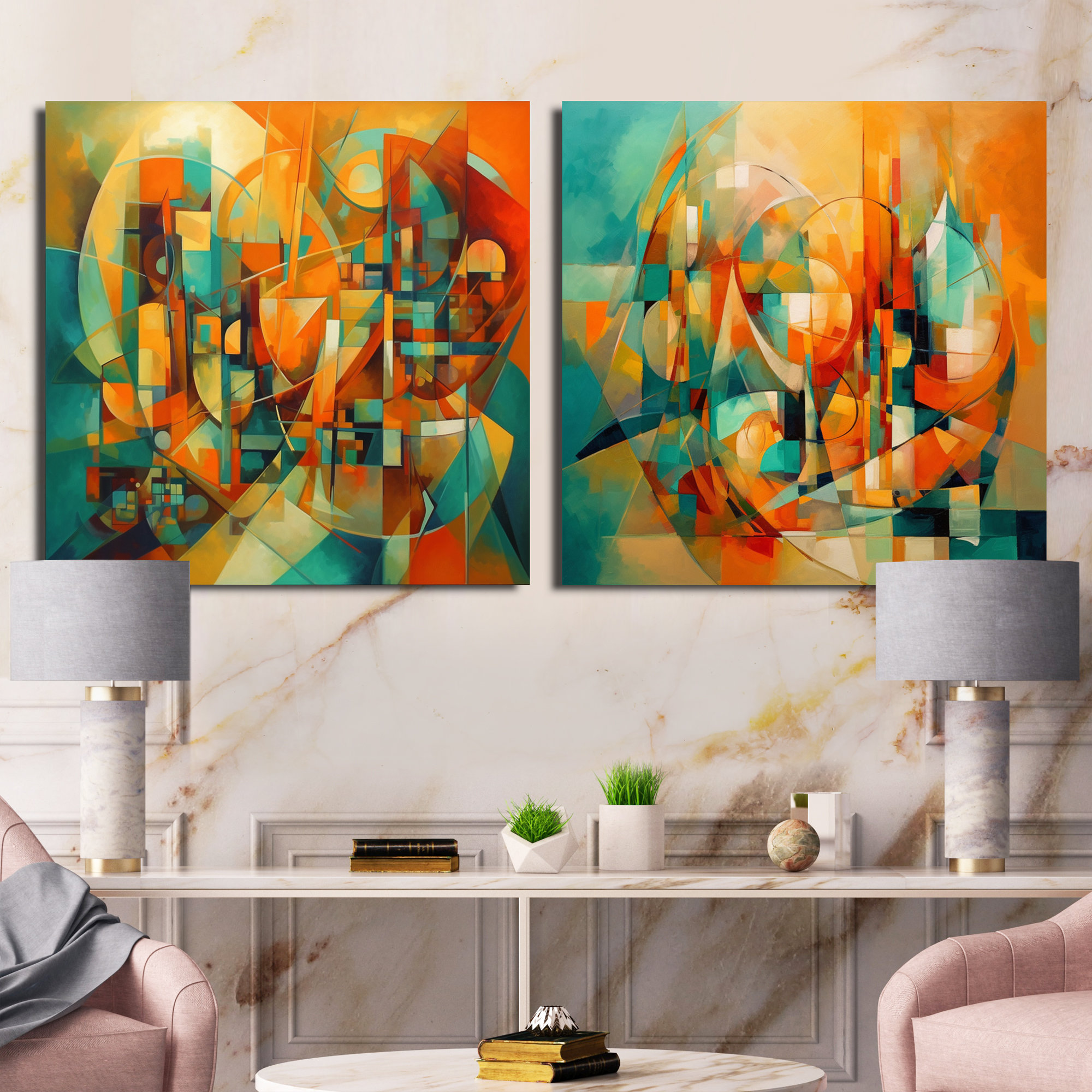 Ivy Bronx Abstracting The Cubist Form - Abstract Cubism Square Collage ...