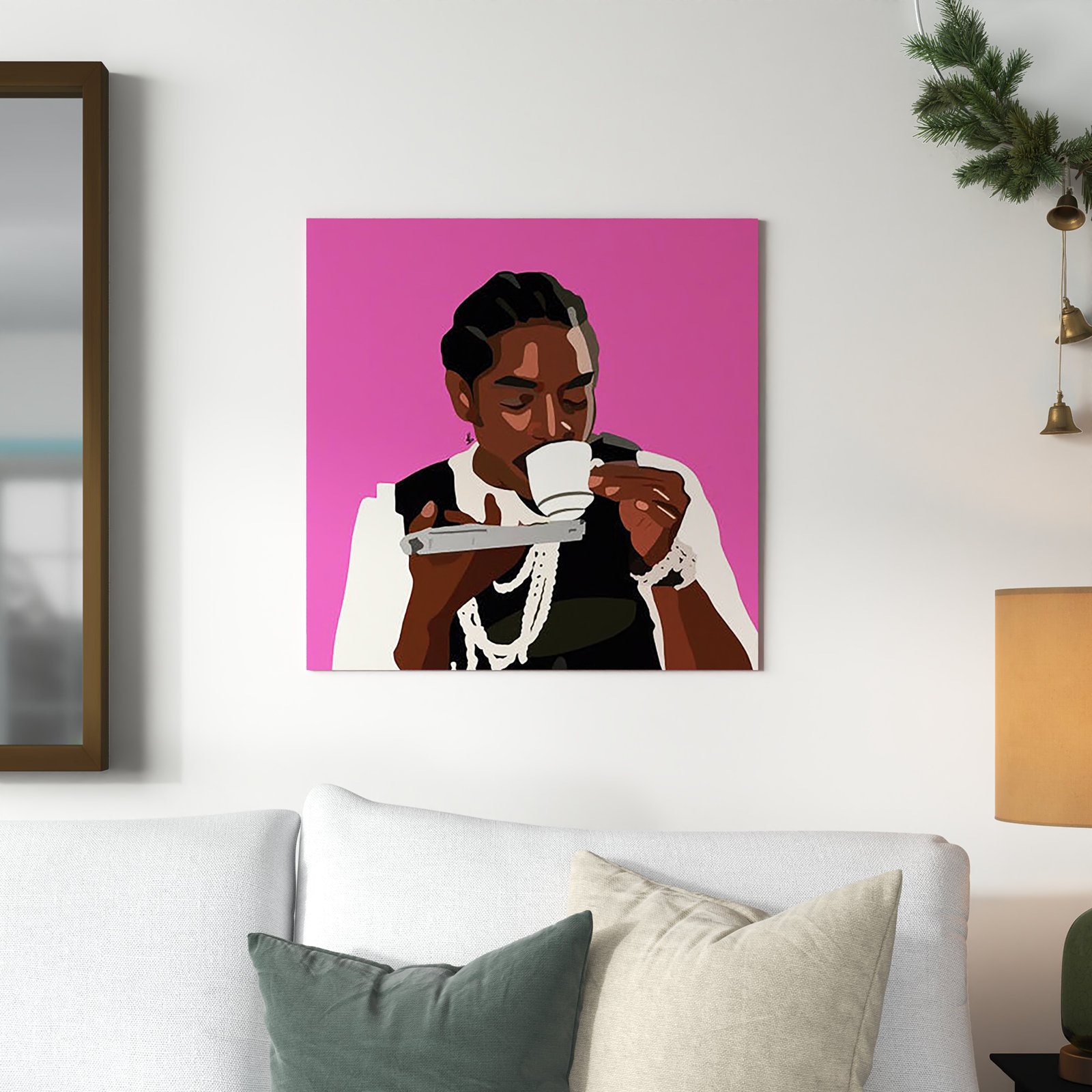 The Twillery Co.® Sips Tea Print On Acrylic Glass | Wayfair
