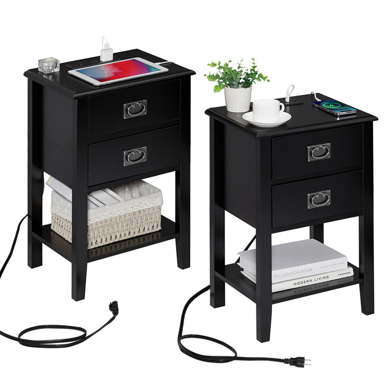 Trent Austin Design® Miramontes Nightstands with Charging Station USB ...