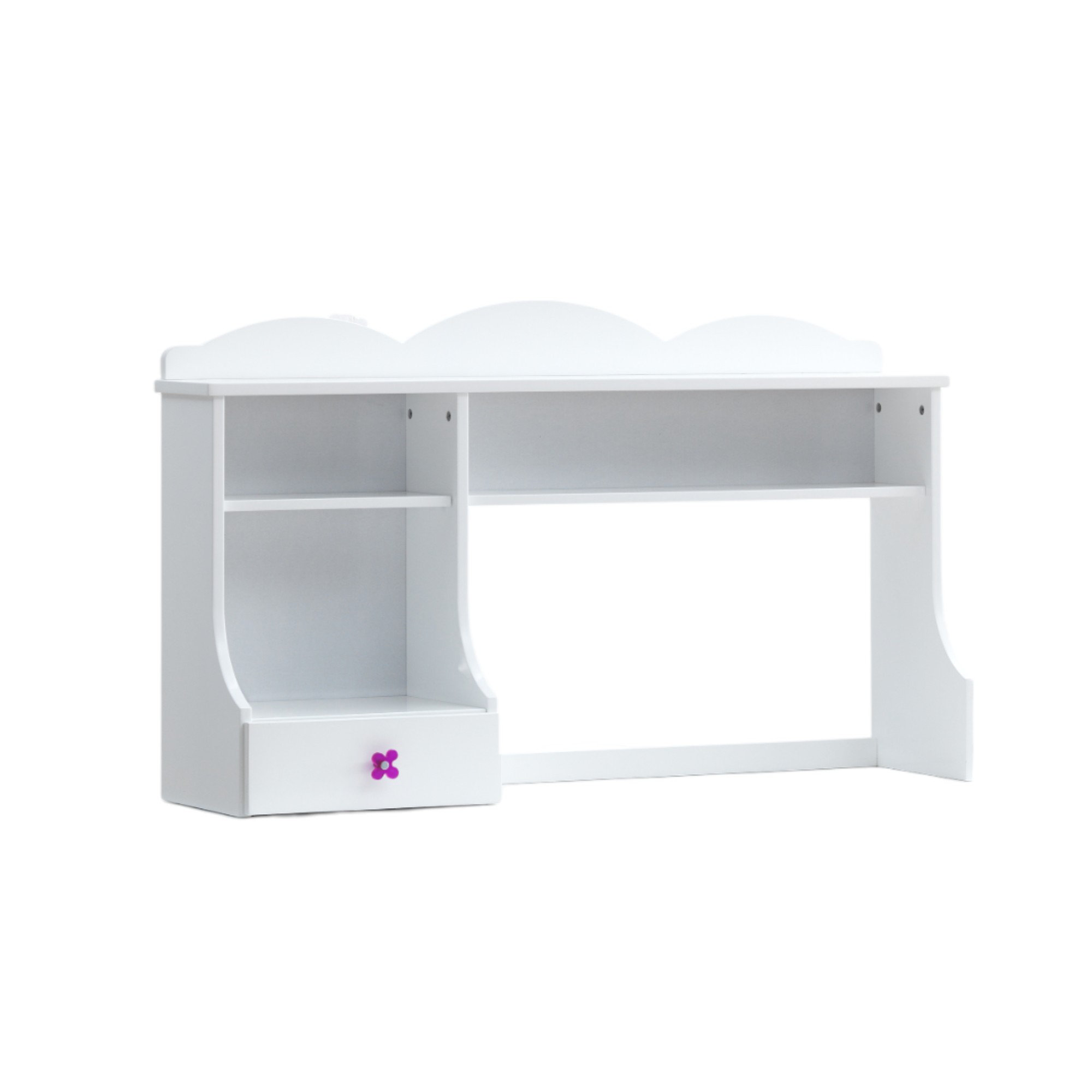 Harriet Bee Talmadge 1-Drawer Desk Hutch in White & Reviews | Wayfair
