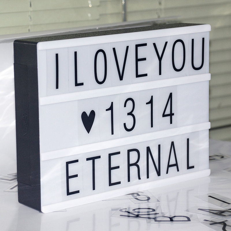 Trinx A4 Size Free Combination Cinematic Light Box with Letters and LED ...