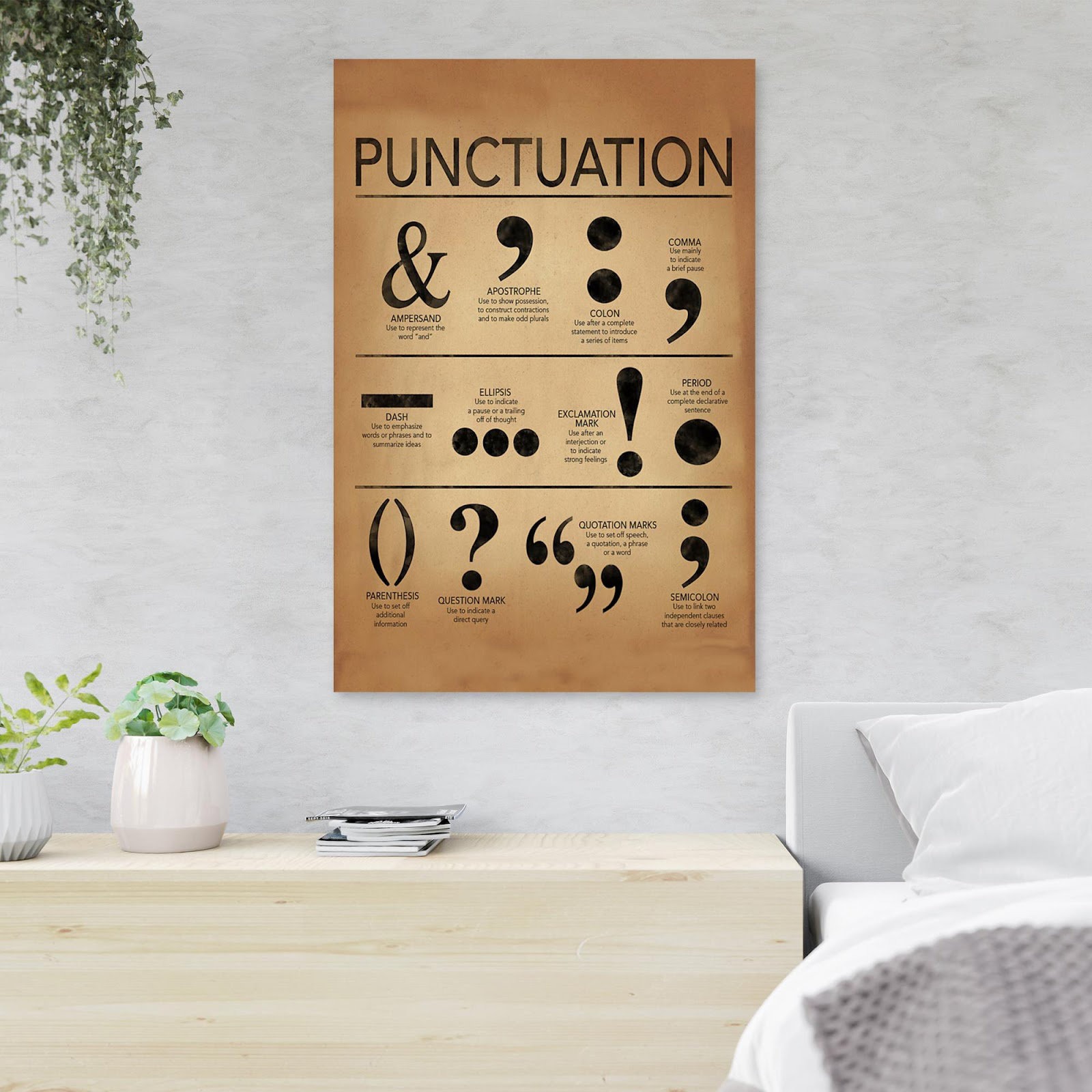 Trinx Some Useful Symbol - Punctuation - 1 Piece Rectangle Graphic Art ...