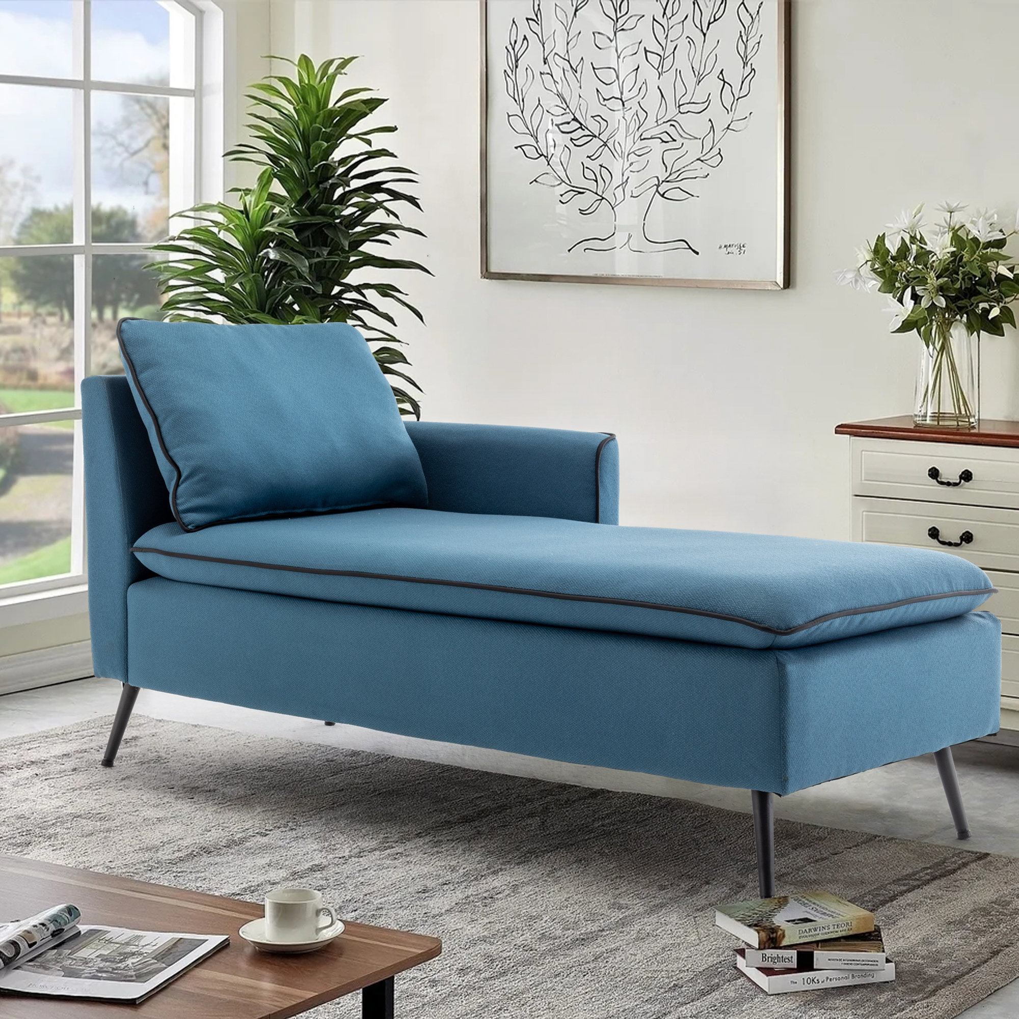 Wade Logan® Braheem Upholstered Chaise Lounge & Reviews - Wayfair Canada