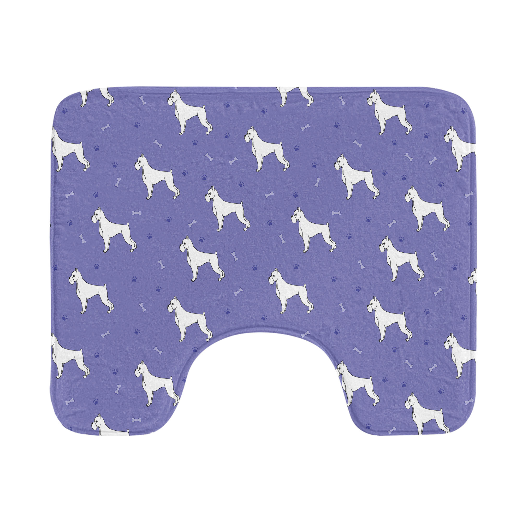 East Urban Home Boxer Dog Toilet Mat U-Shape Bathroom Rug 20" | Wayfair