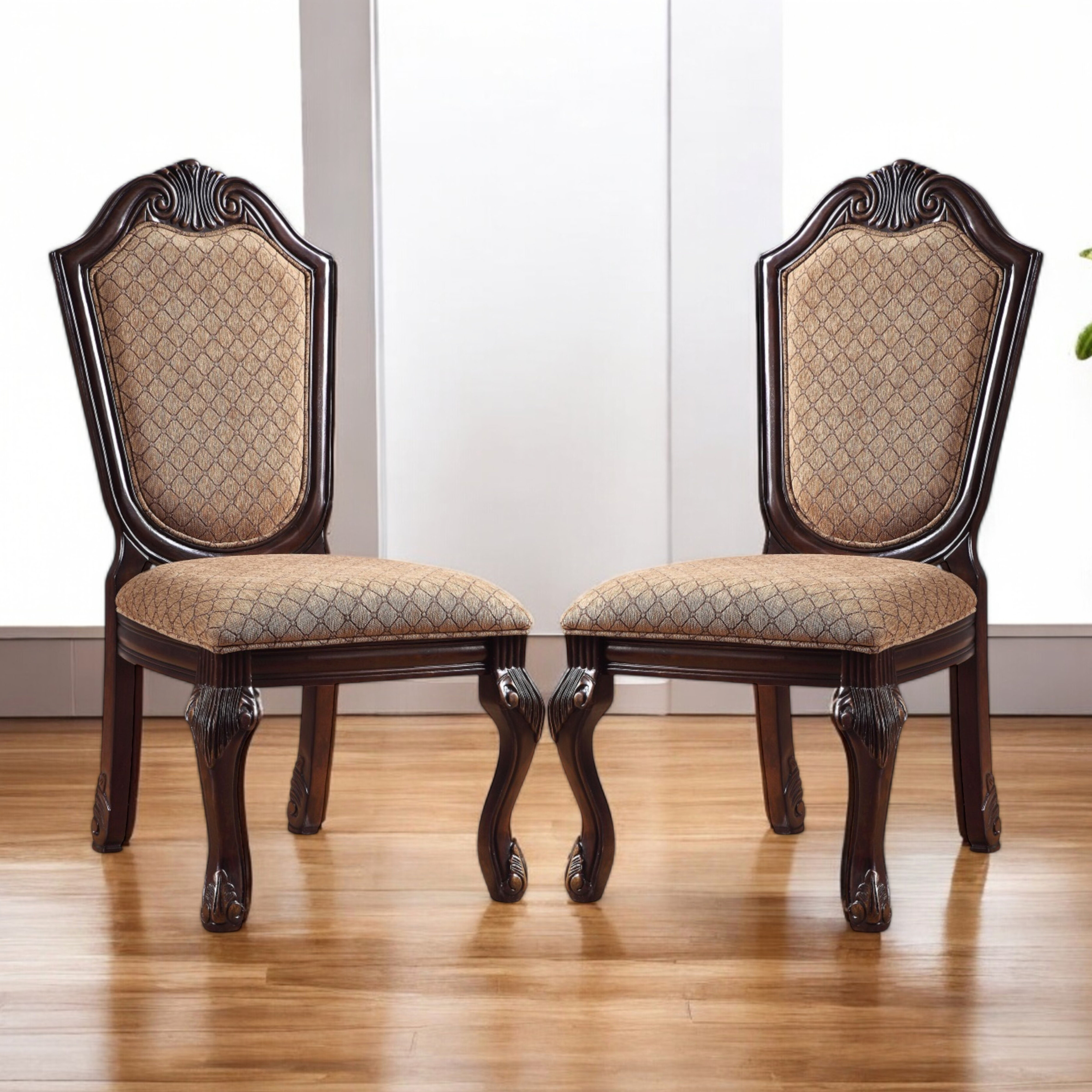 Bloomsbury Market Thoreson Fabric & Espresso Side Chair (set of 2 ...