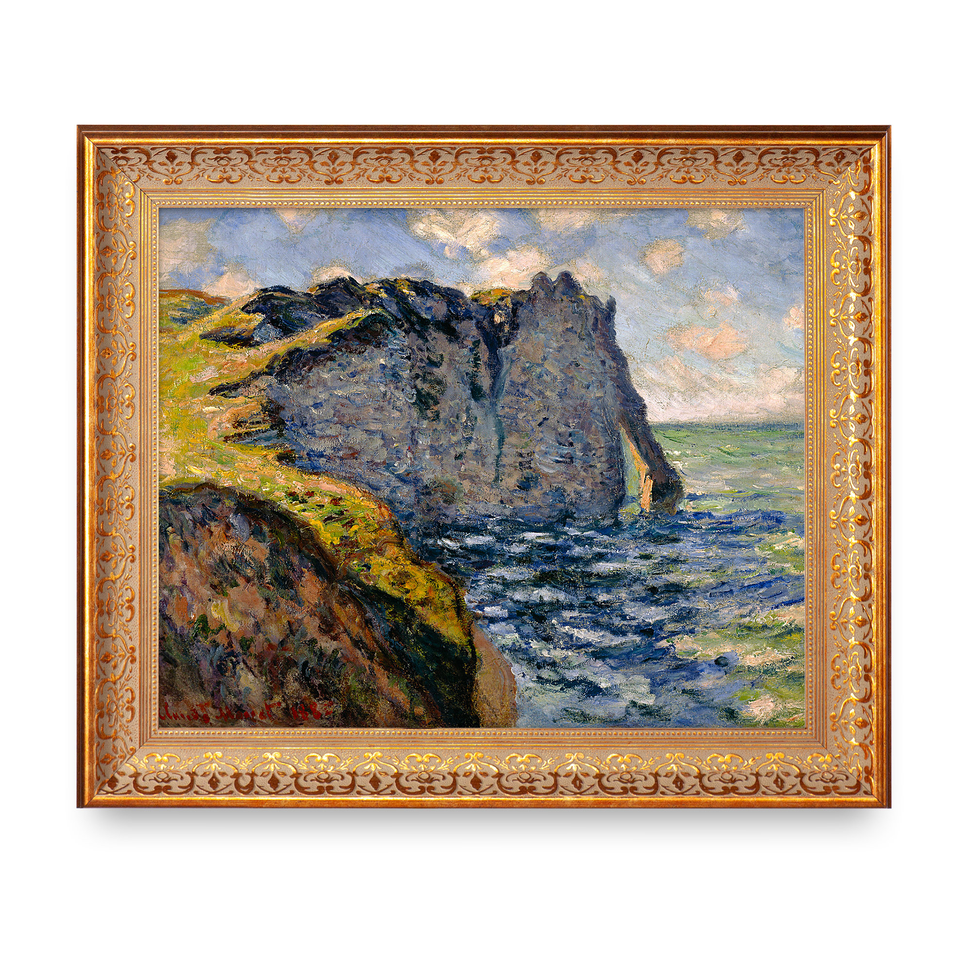 Darby Home Co The Cliff of Aval, Etrétat by Claude Monet Framed,Image ...