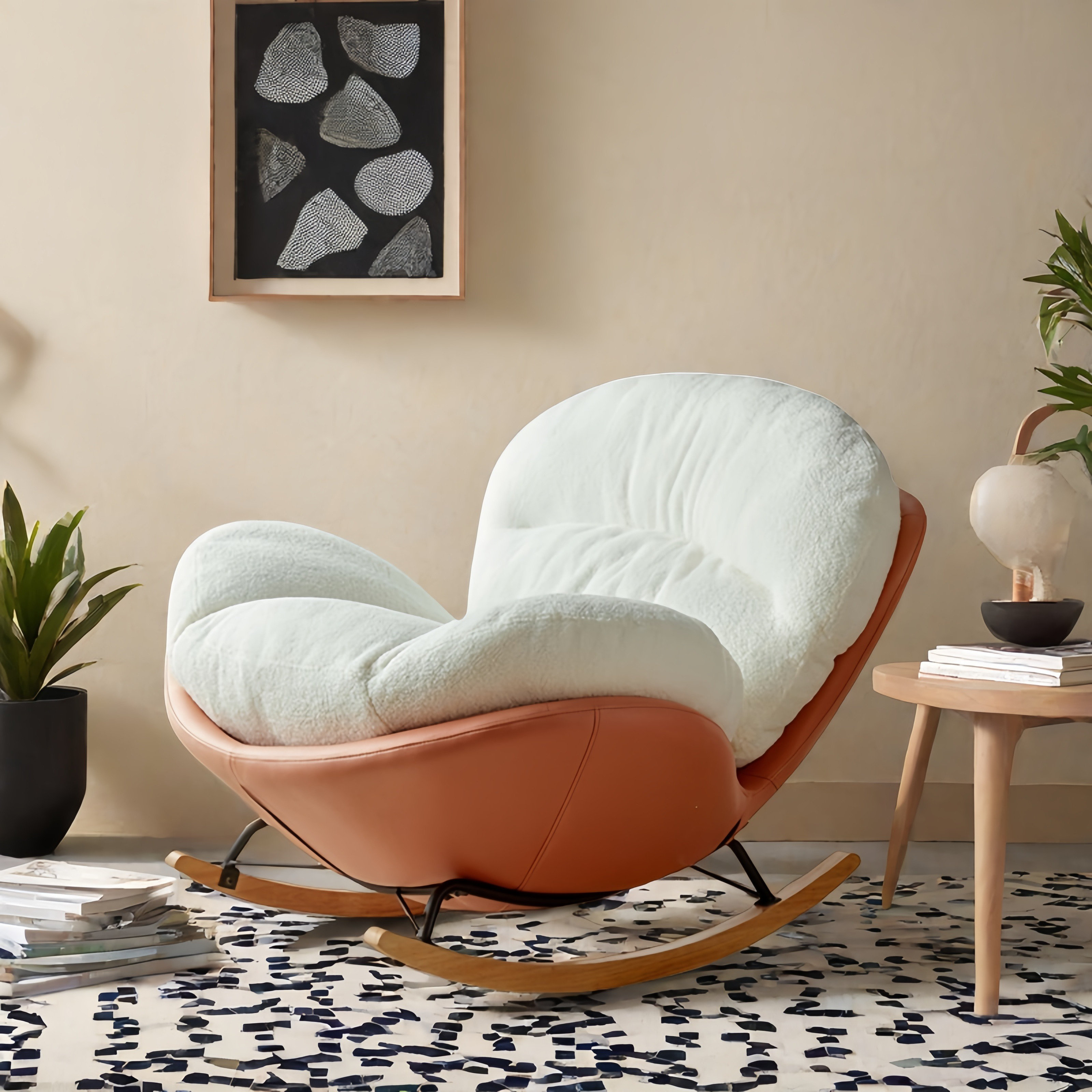 VIBORZ Modern Upholstered Rocking Chair | Wayfair