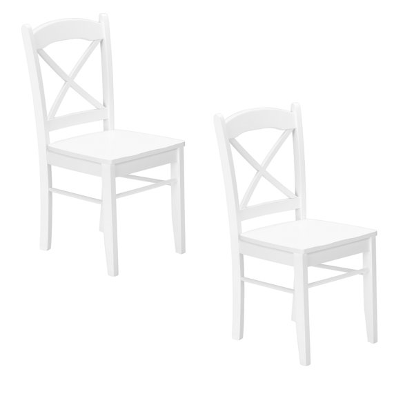 Benjara Cross Back Side Chair Dining Chair | Wayfair