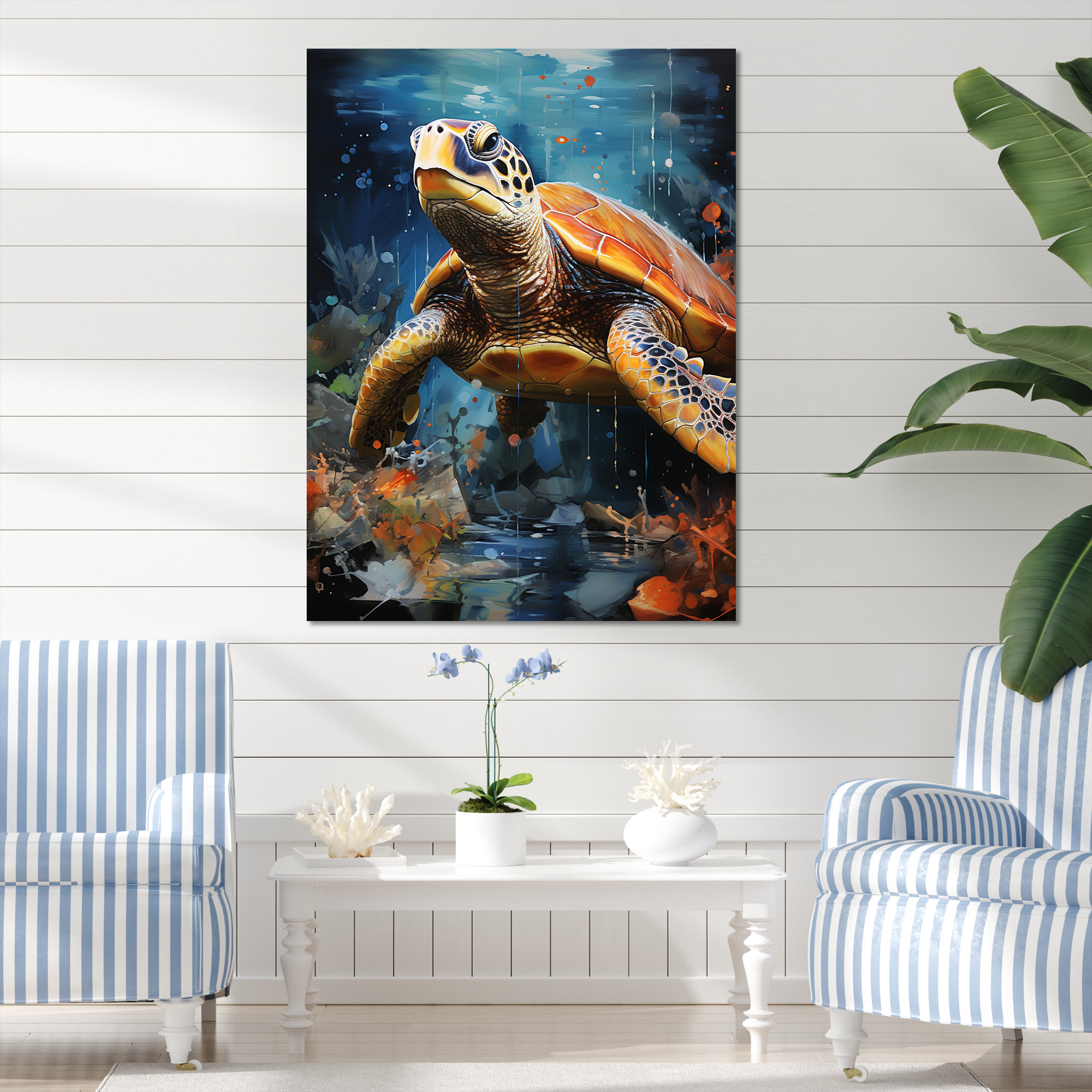 Bay Isle Home™ Abstract Representation Of A Turtles Harmony I On Canvas ...