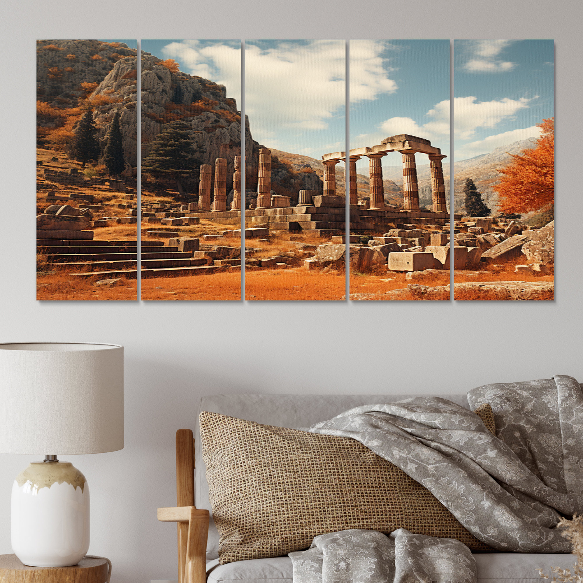 Union Rustic Greece Greek Mythos II On Canvas 5 Pieces Print | Wayfair