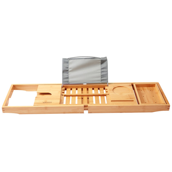 Vaiyer Freestanding Bamboo Bath Caddy & Reviews | Wayfair