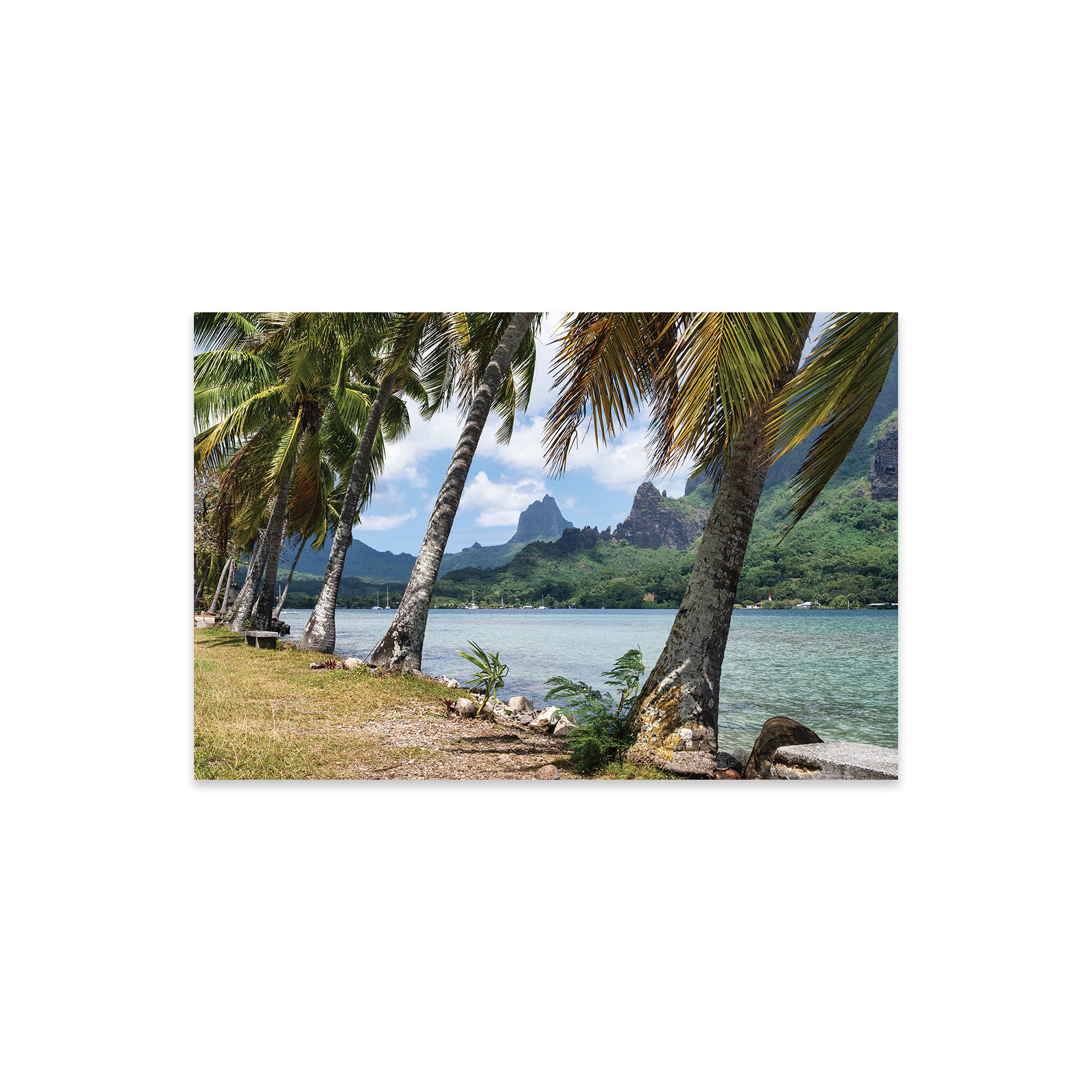 Bay Isle Home Opunohu Bay And Mount Mou'a Roa On Moorea Island, French ...