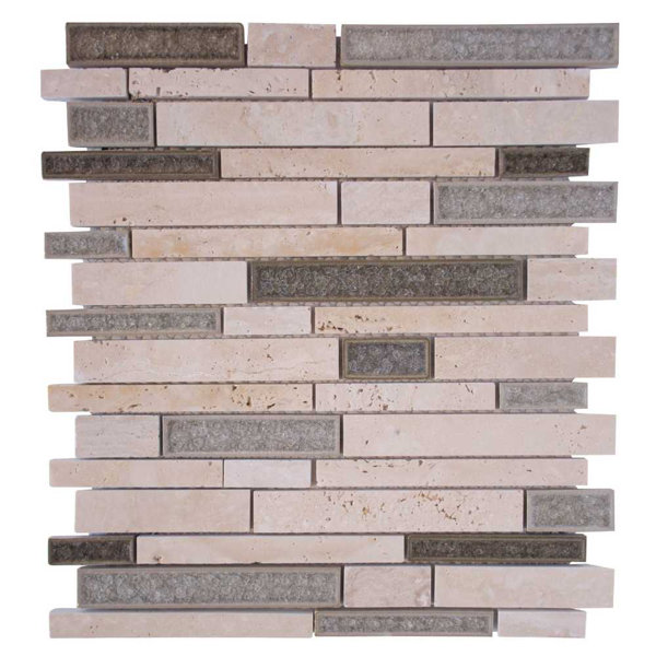 Long Island Mosaics & Tile Wilder 1" x 3" Natural Stone Linear Mosaic ...