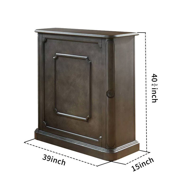 Red Barrel Studio® Myron 39" Width Wood Bar Table with Wine Storage ...