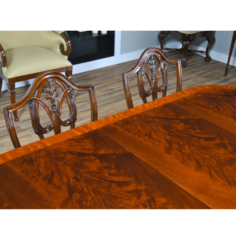 Niagara Mahogany Solid Wood Dining Table | Wayfair